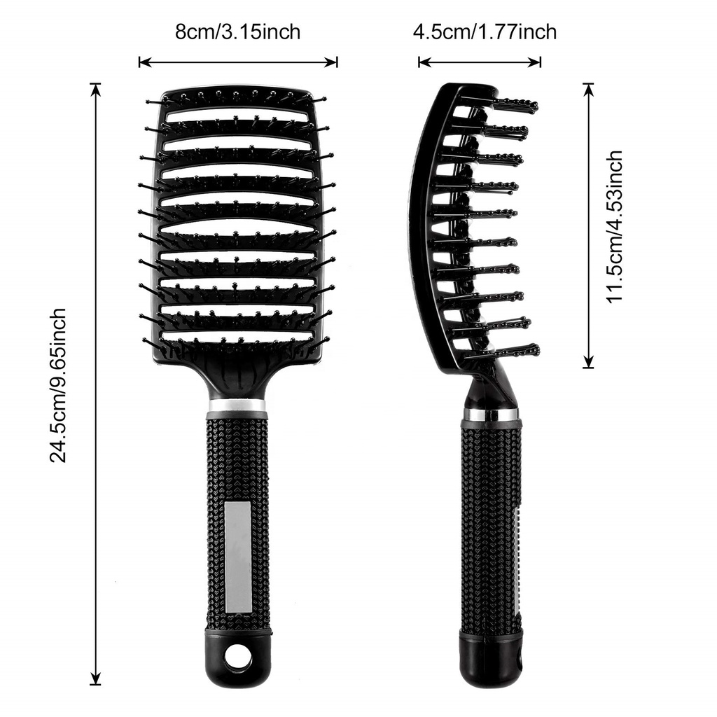 [SG Local Stock] Professional Curved Vent Detangling Styling Hair Brush ...