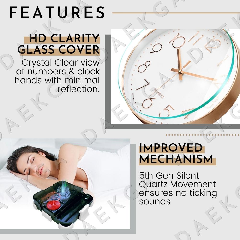 Wall Clock 30cm / Minimalist Wall Clock / Nordic Quartz Wall Clocks ...