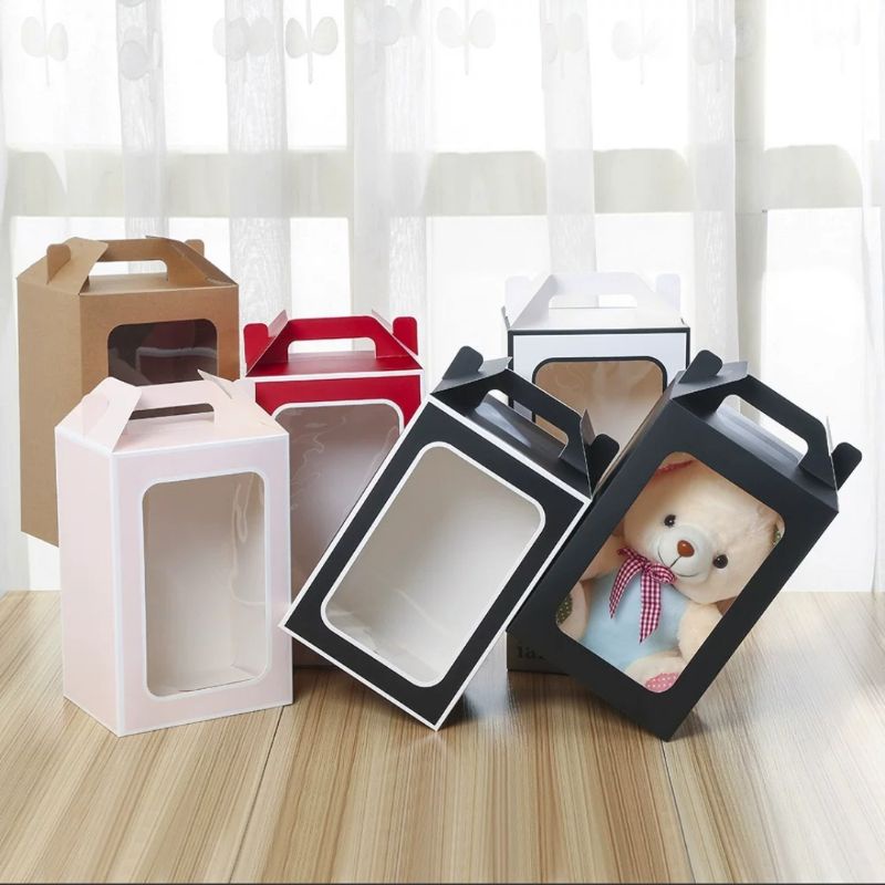 Transparency paper box Pvc box Birthday Floral box | Shopee Singapore