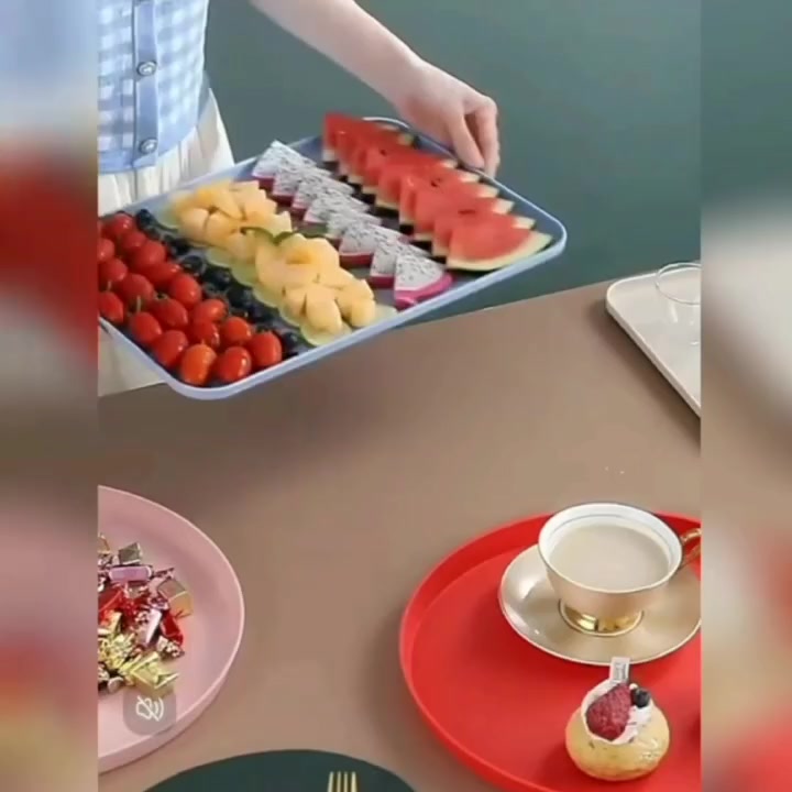 Nordic ins Tray Household Tea Cup Water Cup Tea Tray Plastic Living ...