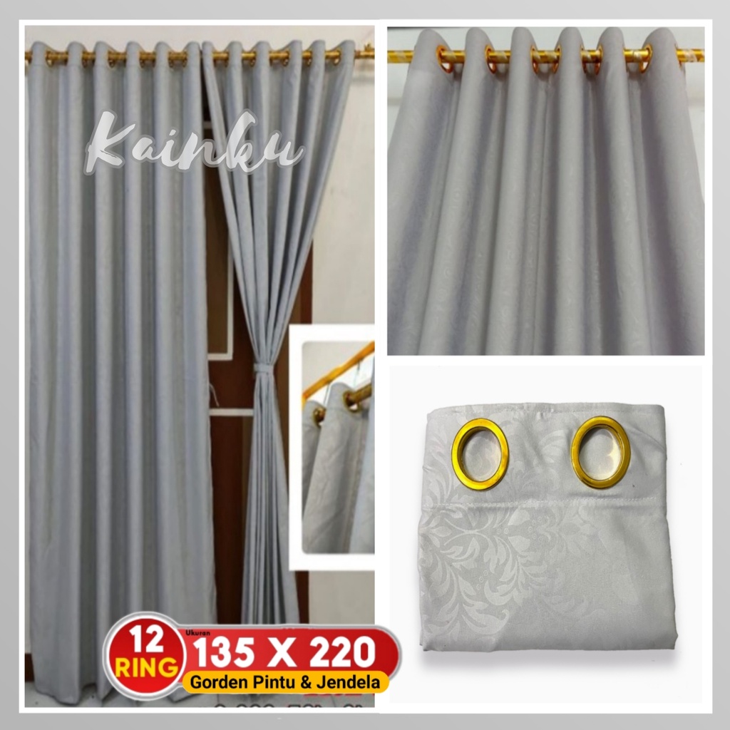Door Curtains And Window Curtains Plain Embossed MODEL 12 Large Holes ...