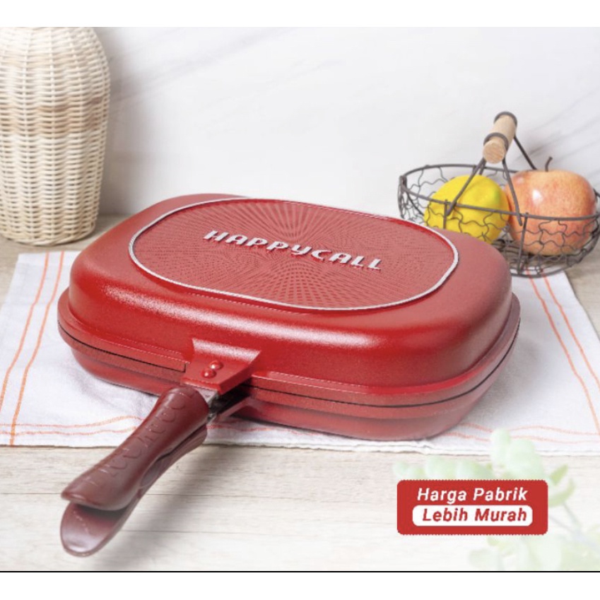 [DK] Happy Call Double Pan Jumbo 32 cm Grill Pan Original | Shopee ...