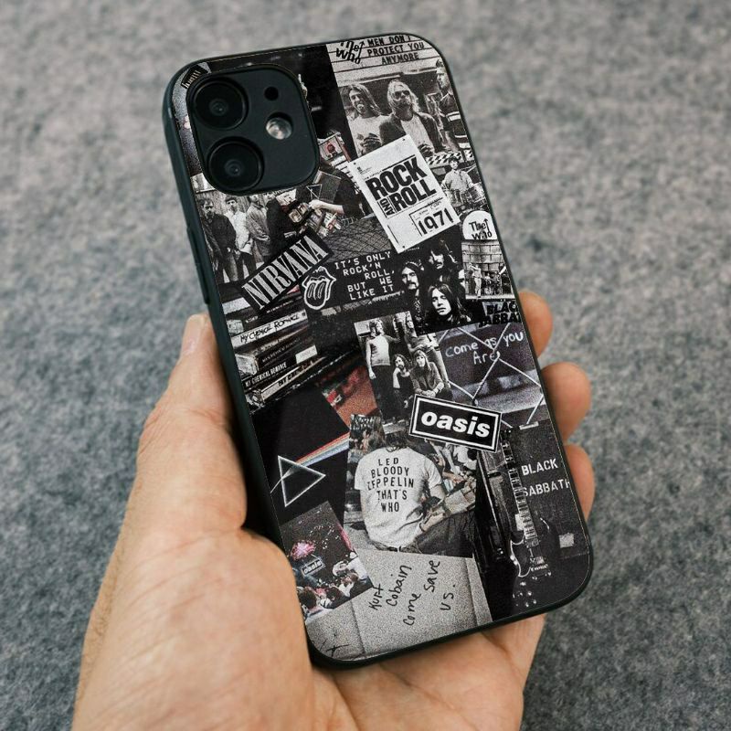 Casing softcase rubber band rock iPhone 11 pro/15 pro max/15 pro/11/14 ...