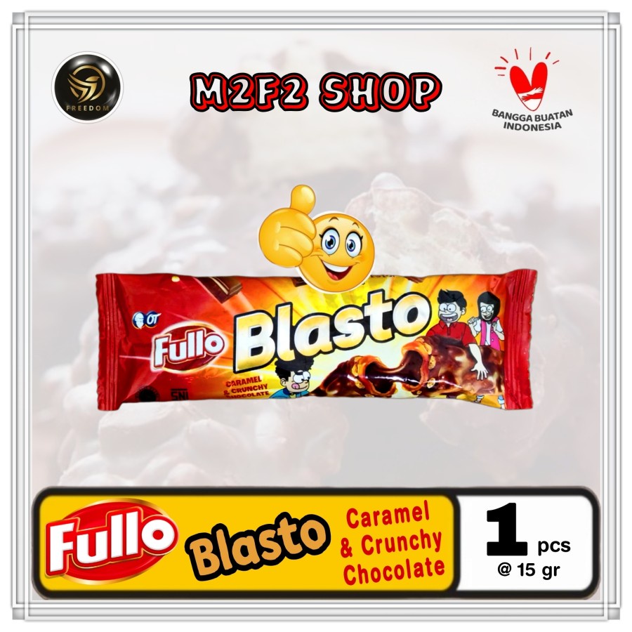 Fullo Blasto Wafer Caramel Crunchy Chocolate |Chocolate - 15 gr (Dozen ...