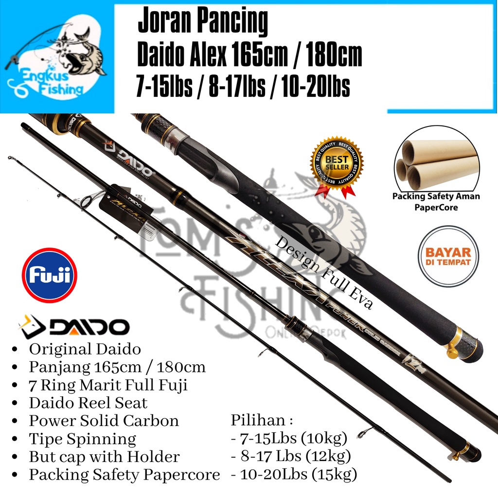 Daido Alexa Solid Fishing Rod/Japan style 150cm - 180cm (8kg-15kg) Fuji ...
