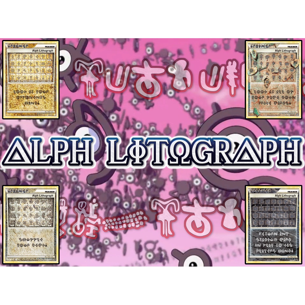 Pokemon TCG RAINBOW HOLOGRAM ENGLISH VERSION ALPH LITOGRAPH UNOWN CARD ...