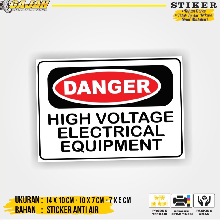Sign Sticker High Voltage Electrical Equipment Sticker/High Voltage ...