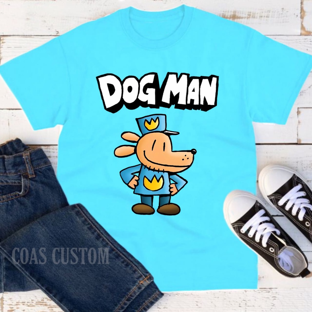 Dog man t-shirts, children's clothes, free name printing | Shopee Singapore