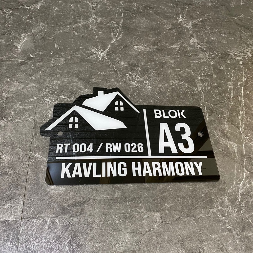 House Number | Acrylic house number indicator board House Model 30x20 ...