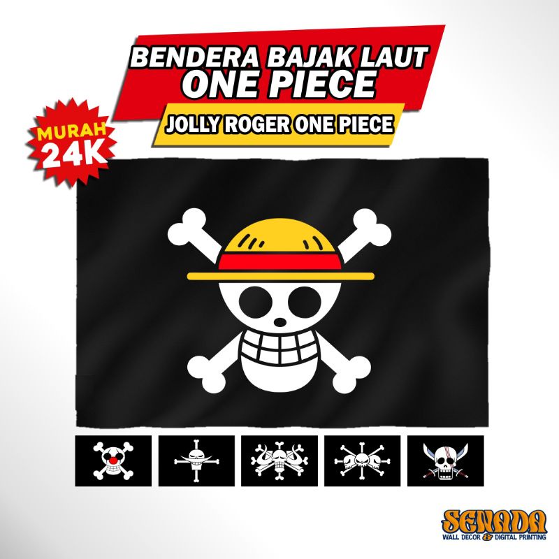 One Piece Flag Pirate Logo Flag One Piece Flag JOLLY ROGER One Piece ...