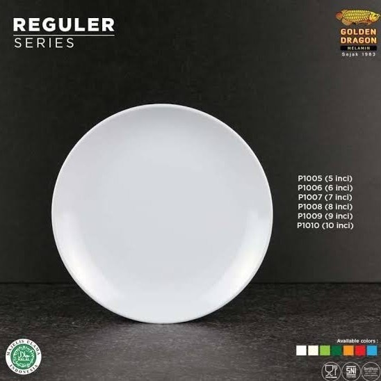 HITAM PUTIH Moon Shaped Plate Black White Melamine Premium Golden ...