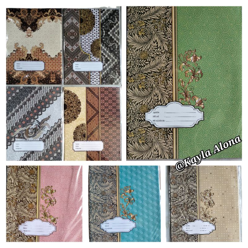 Batik MOTIF KWARTO BOOK COVER (1 Pack = contains 20 sheets) | Shopee ...