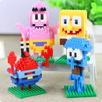 Spongebob Squarepants Building Block Toys Anime Mini Educational Model ...
