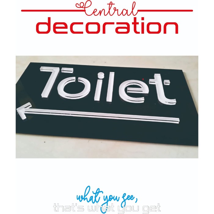 PRIA Acrylic Toilet Sign For Men, Women, Toilet Sign | Shopee Singapore