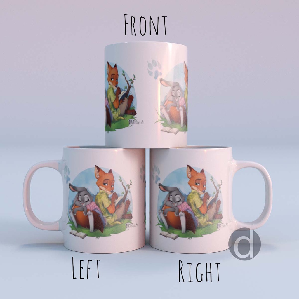 Zootopia Cute Cartoon Glass Mug CW37 | Shopee Singapore