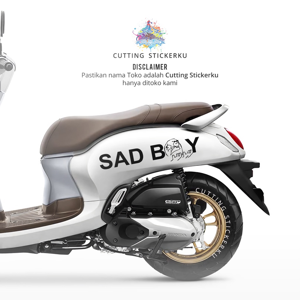 Cutting Sticker Sad Boy Meme Variations Motorcycle Car Sticker Words ...