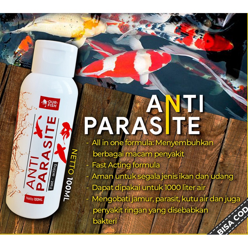 Fish Medicine ANTI Fungus, Lice & Parasites ANTI PARASITE 100ML Fish ...