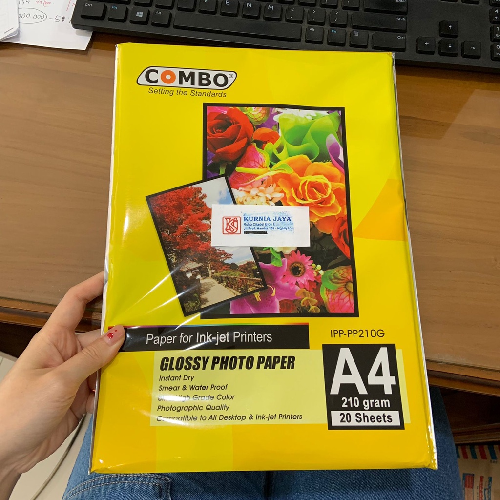 COMBO Waterproof Glossy Photo Paper A4 / Glossy Photo Paper 210 gsm ...