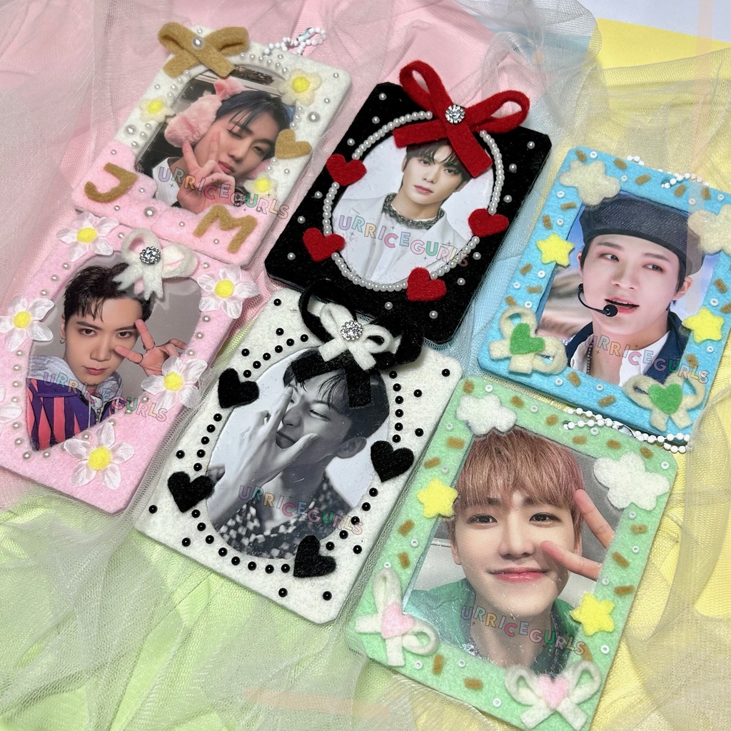 [URRICEGURLS] Flannel Toploader Deco for Photocard/Felt Frame Deco ...