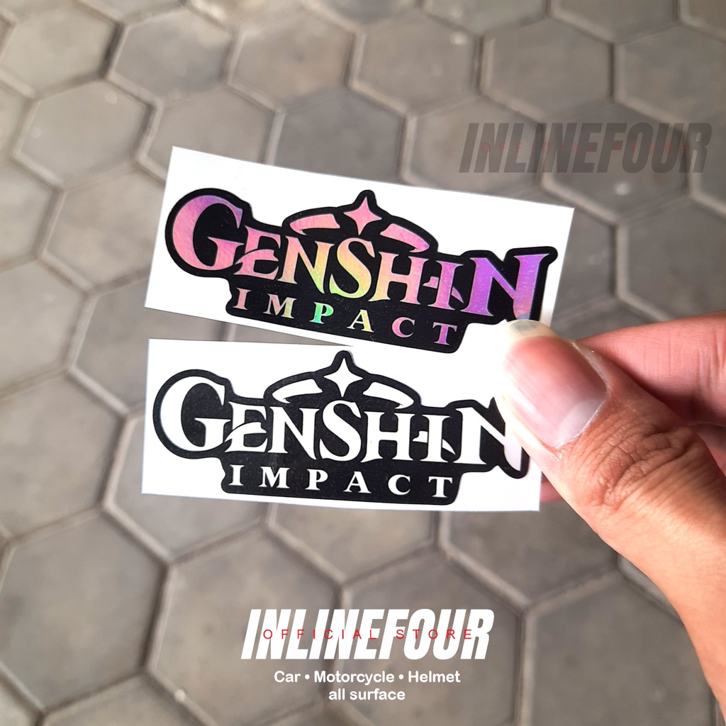 Genshin Impact Sticker - Japanese Genhsin Impac Logo Hologram Anime ...