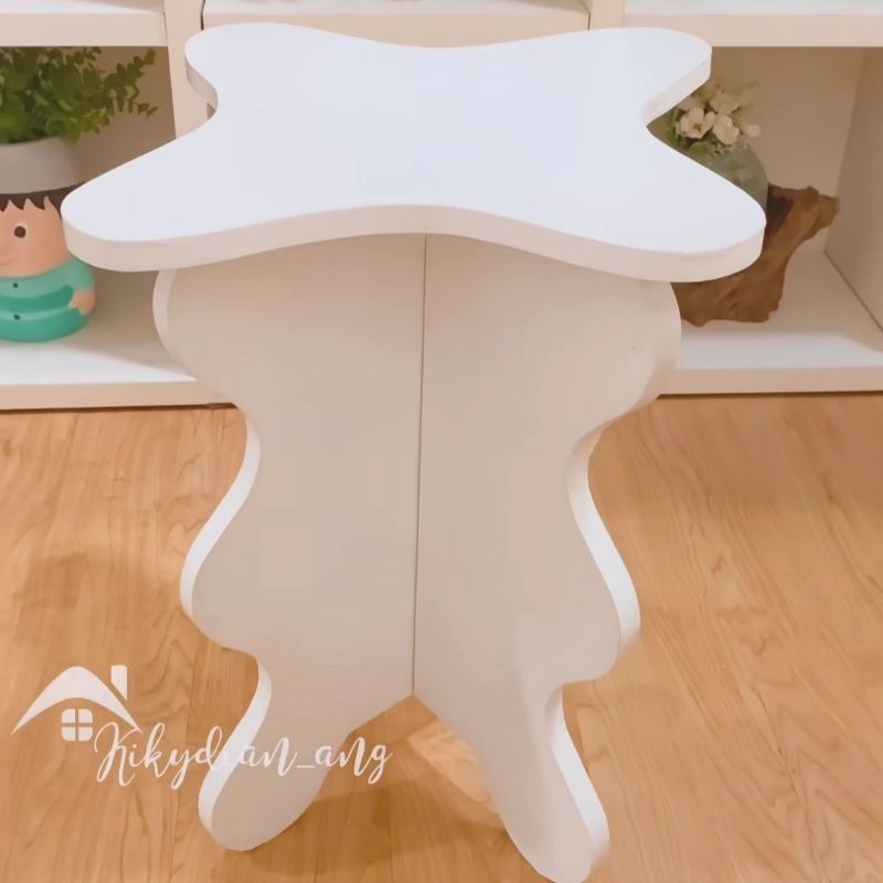 Prima Shabby Craft Curvy Wavy Table Aesthetic Table Shabby Chic Rustic ...