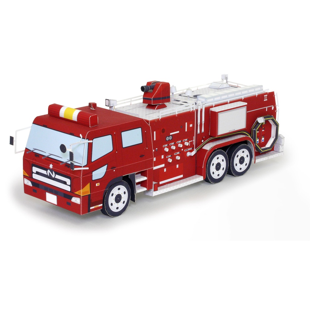 3d Papercraft Car Fire Truck DIY Paper Pattern | Shopee Singapore