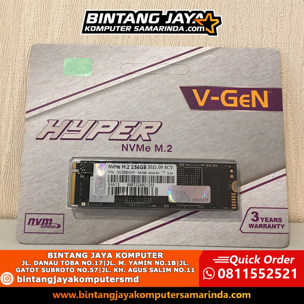 V-gen SSD Hyper M.2 Pcie Gen3 Nvme 2280 256GB VGen M2 | Shopee Singapore