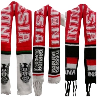 PUTIH MERAH Indonesian National Team Knitted Scarf Red and White Garuda ...