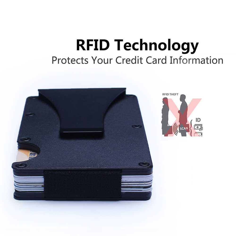 Anti RFID Card Wallet With Money Clip (black) | Shopee Singapore