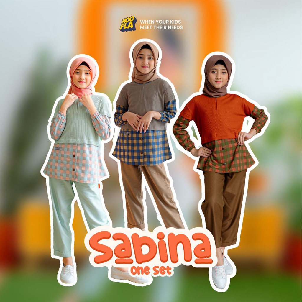Kids SABINA Clothing Sets For MUSLIM Girls Ages 5-12 Years | Shopee ...