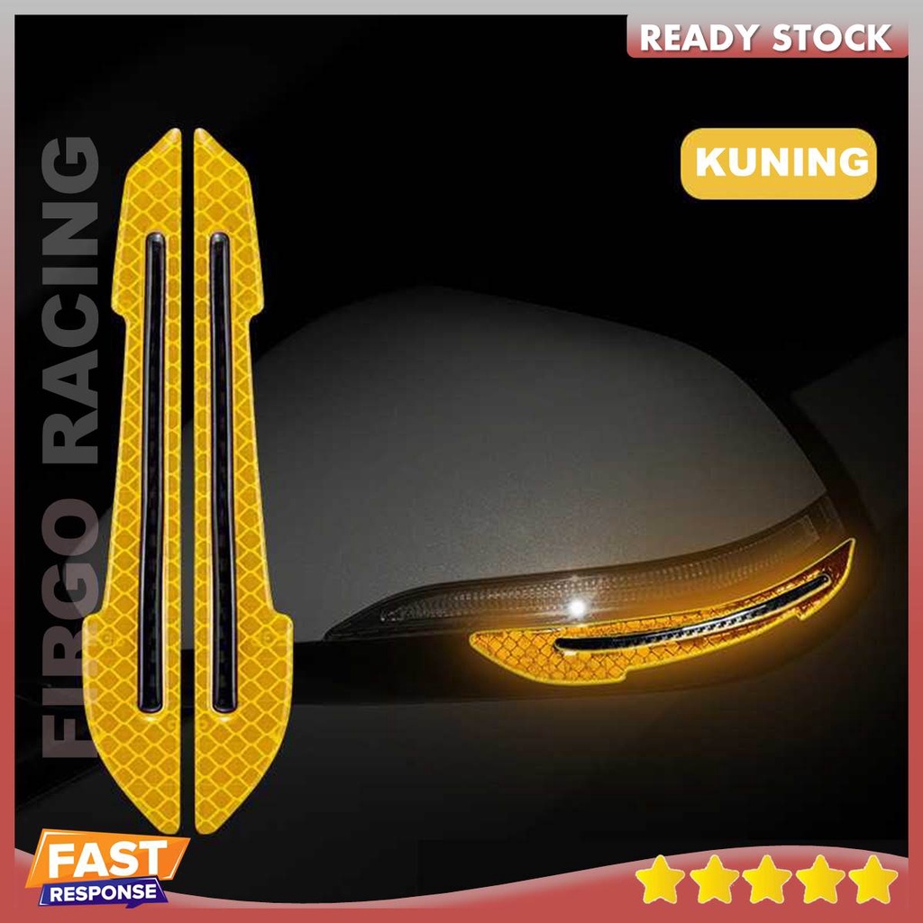 Reflective Car Sticker Safety Warning Sign Decal 2 PCS Yellow | Shopee ...