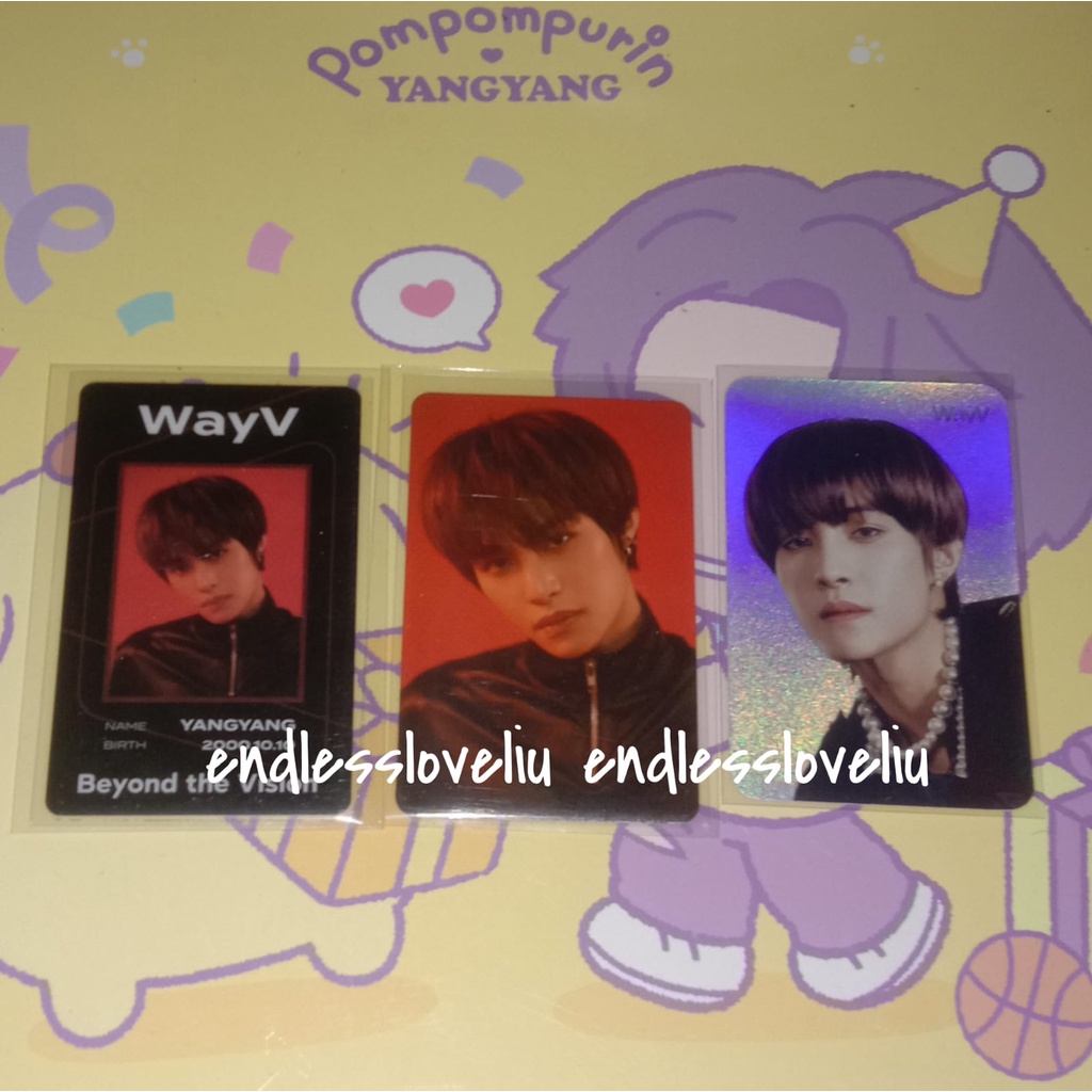 Pc photocard nct wayv yangyang beyond wayv id card photo wayvision set ...
