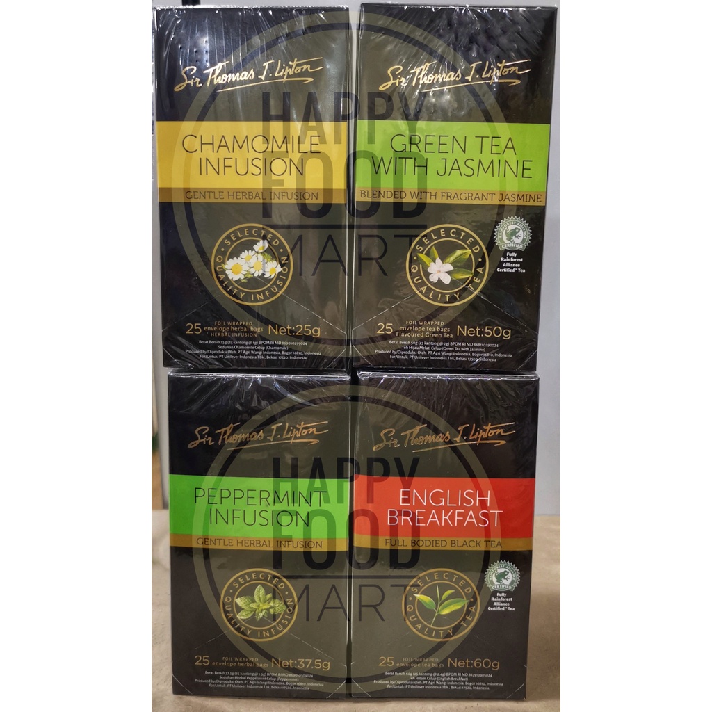 HIJAU SIR THOMAS J LIPTON CHAMOMILE/GREEN TEA JASMINE/PEPPERMINT ...