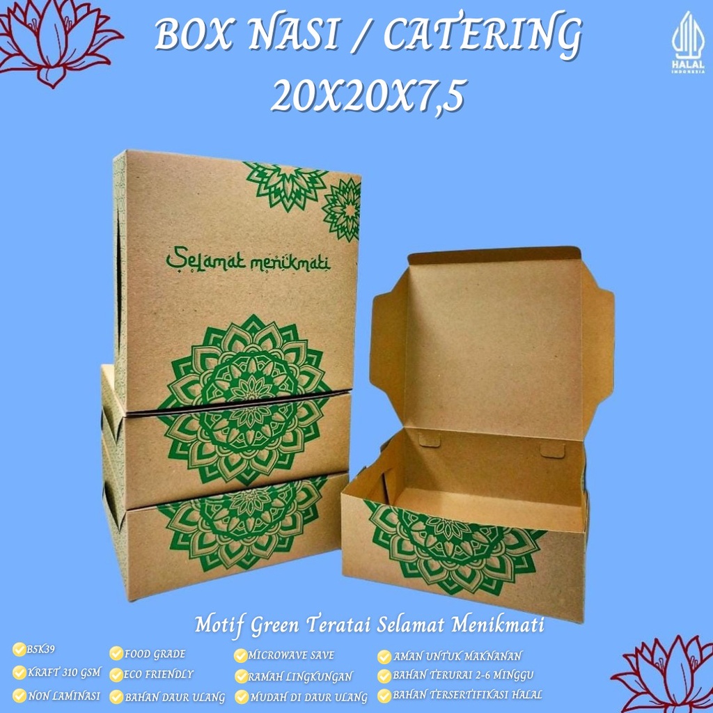 Rice Box Catering Box 20x20 Box 20x20 (B5K39-Non Laminate) | Shopee ...