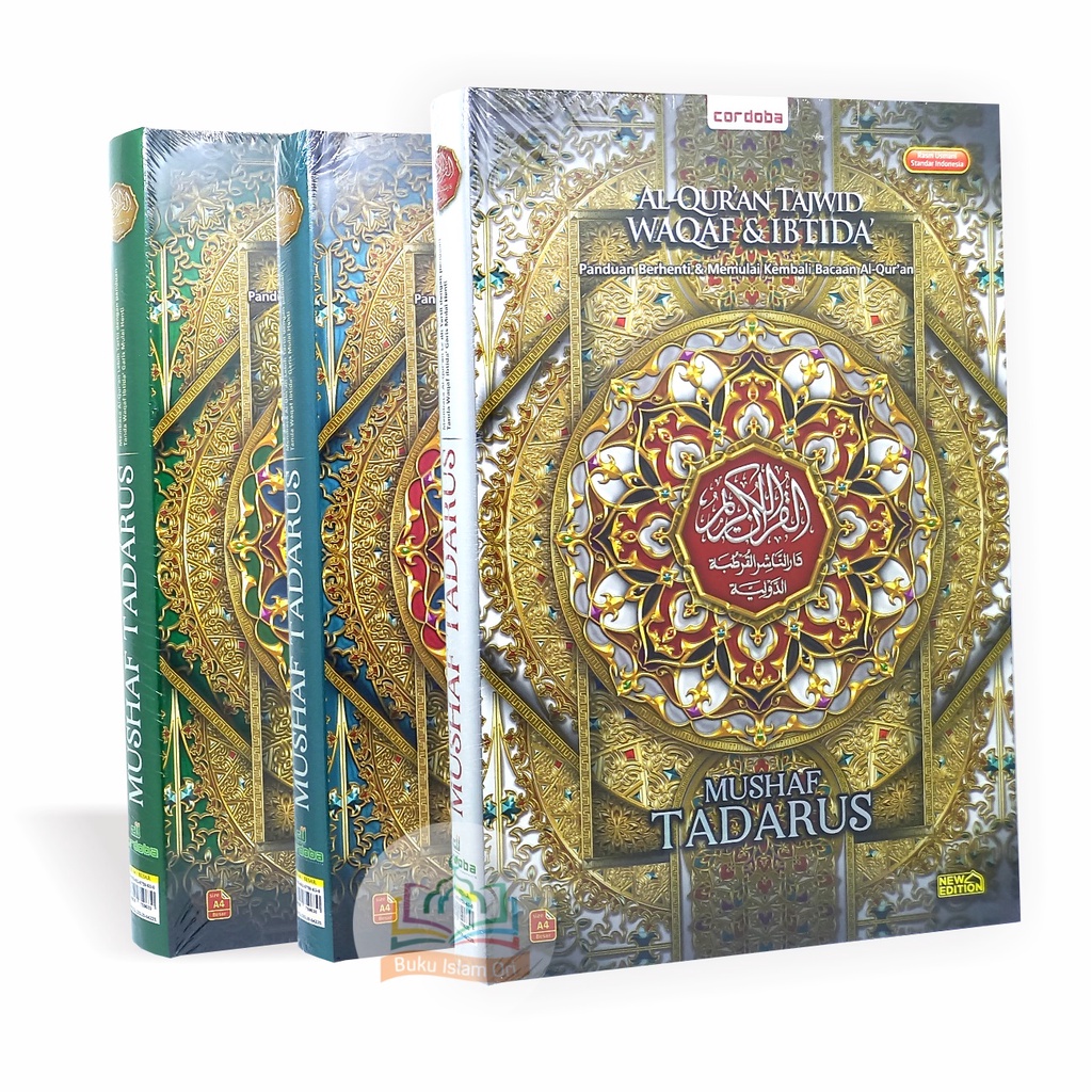 Mushaf Tadarus A4 HC - Al-Quran Tajwid Color Waqf Ibtida Non-Translated ...