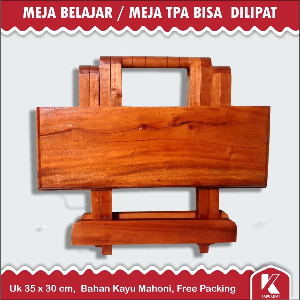 KAYU Tpa Plain Wood Folding Table/Folding Study Table/Rekal Rehal Quran ...
