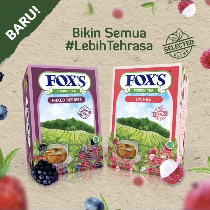 Fox's FUSION TEA LYCHEE MIXED BERRIES Fruit TEA | Shopee Singapore