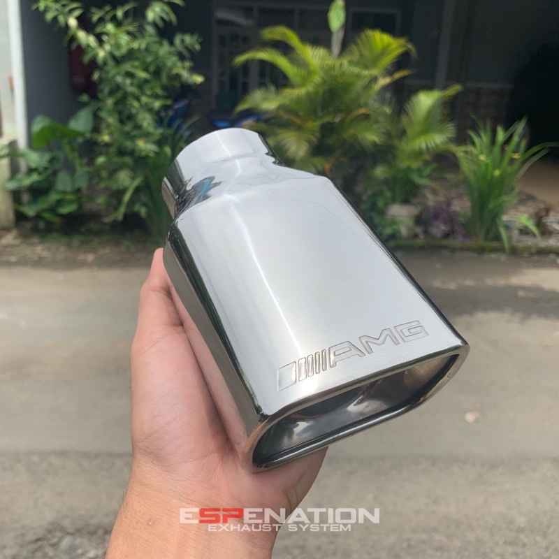 Muffler tip AMG Box 3.5 Inch stainles | Shopee Singapore