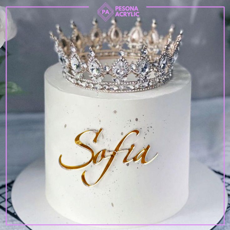 Custom Name Cake Topper/ Front Piercing/ Acrylic Cake Topper/Cake ...