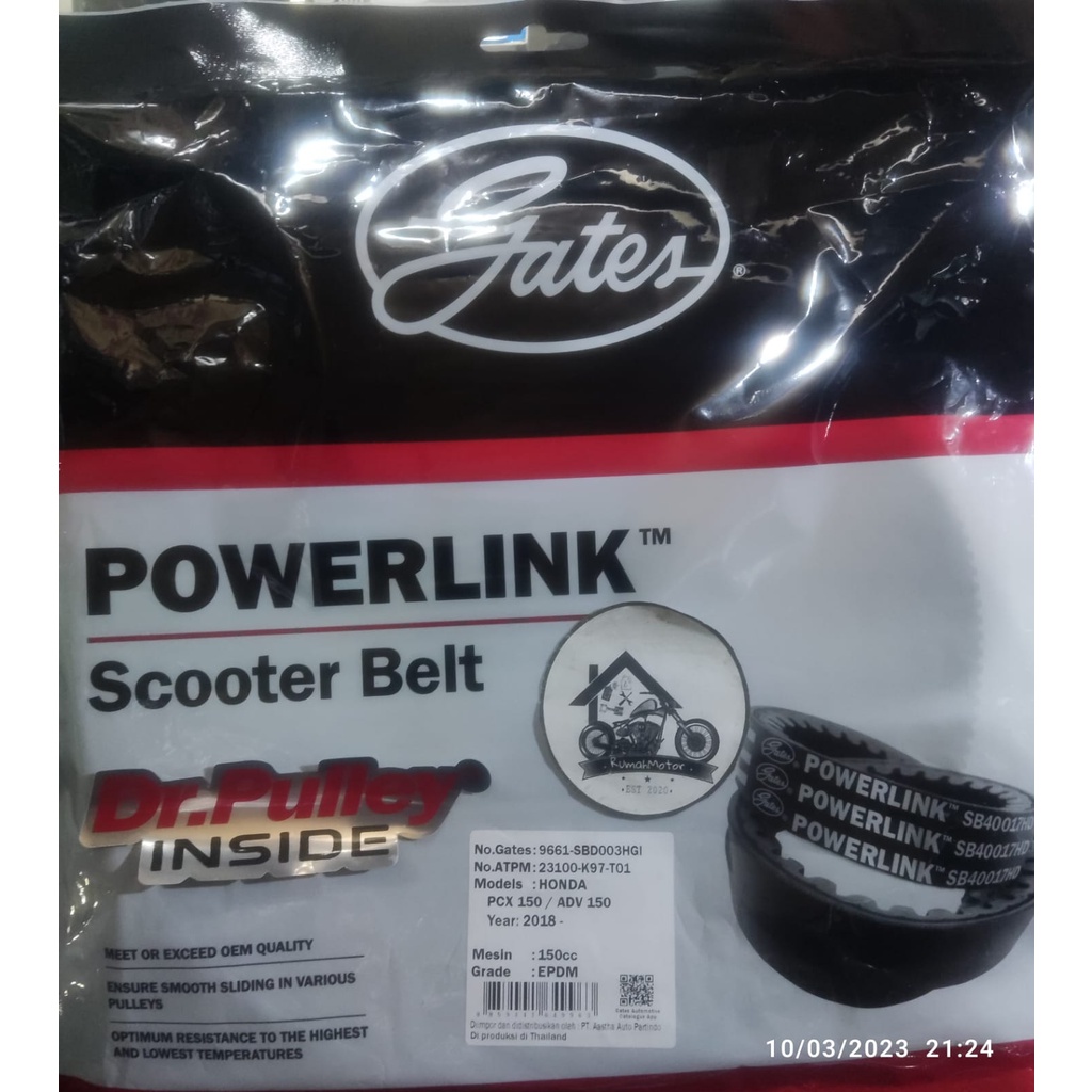 New!! RACING VBELT V-BELT VAN BELT GATES POWERLINK VARIO125 VARIO150 ...