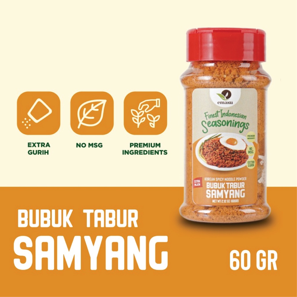 Emaku Korean Spicy Noodle Sprinkle / Samyang Powder No MSG 60g | Shopee ...
