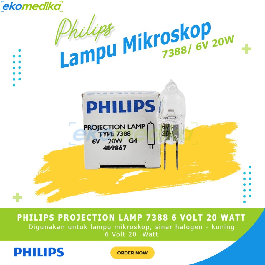 Philips Nut Halogen Lamp 6V 20W Philips 7388 6 Volt 20 Watt Projector ...