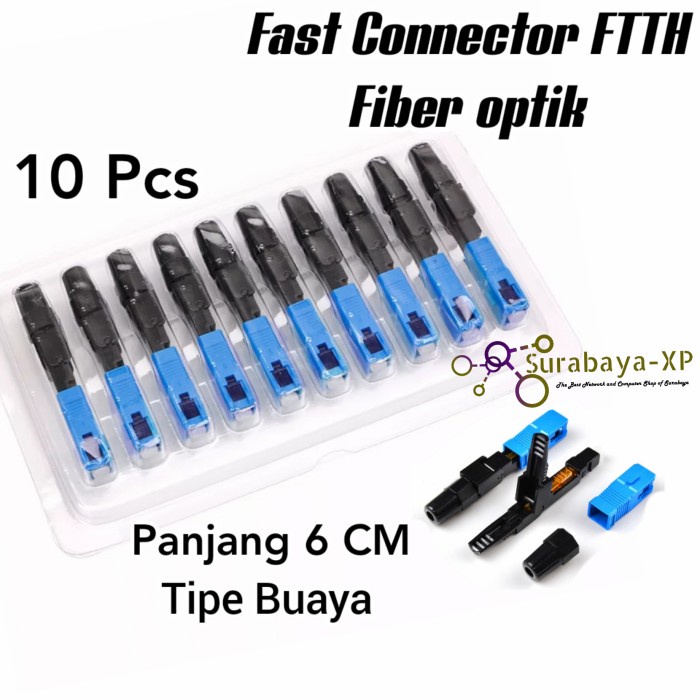 10pcs Fast Connector SC UPC Crocodile Fiber Optic Connector FTTH Optic ...