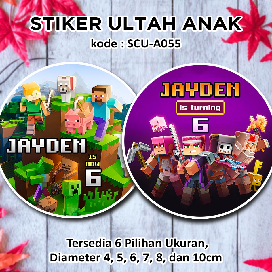 Minecraft DUNGEONS Children's BIRTHDAY STICKER STICKER LABEL Children's ...
