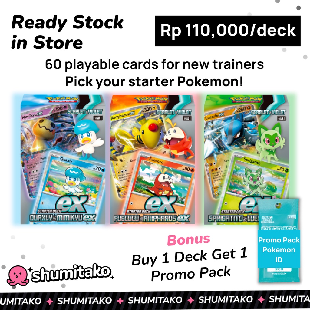 Pokemon TCG Indonesia Card Starter Deck ex Fuecoco & Ampharos ...