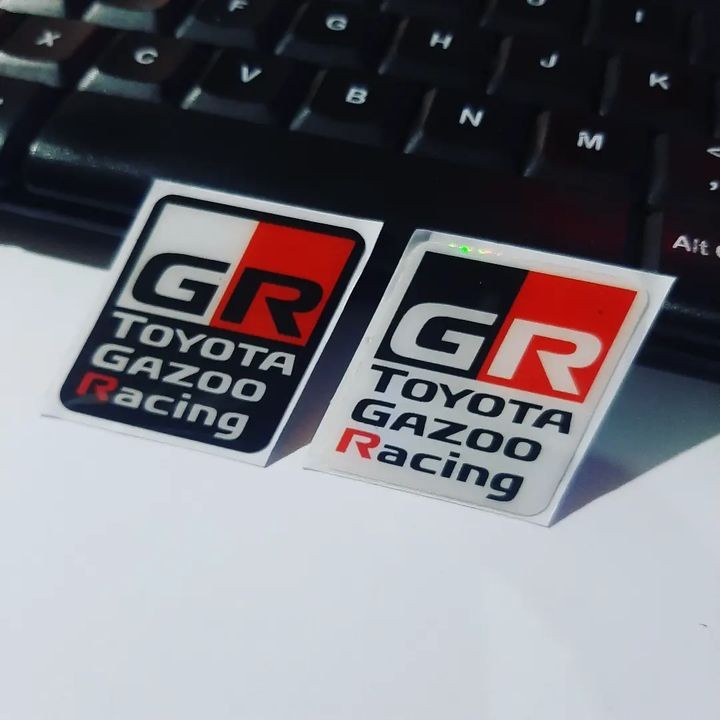 Sticker Embossed Resin GR Sport Toyota Sticker Logo Lycal 3D Small Unit ...