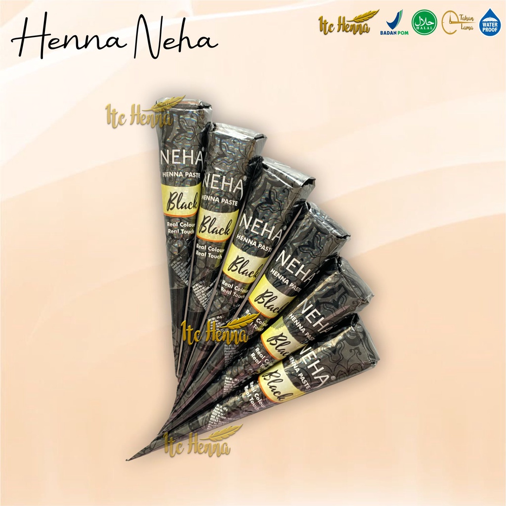 HITAM Neha Black Henna Cone (1/2 Box Contains 6 Cones) | Shopee Singapore