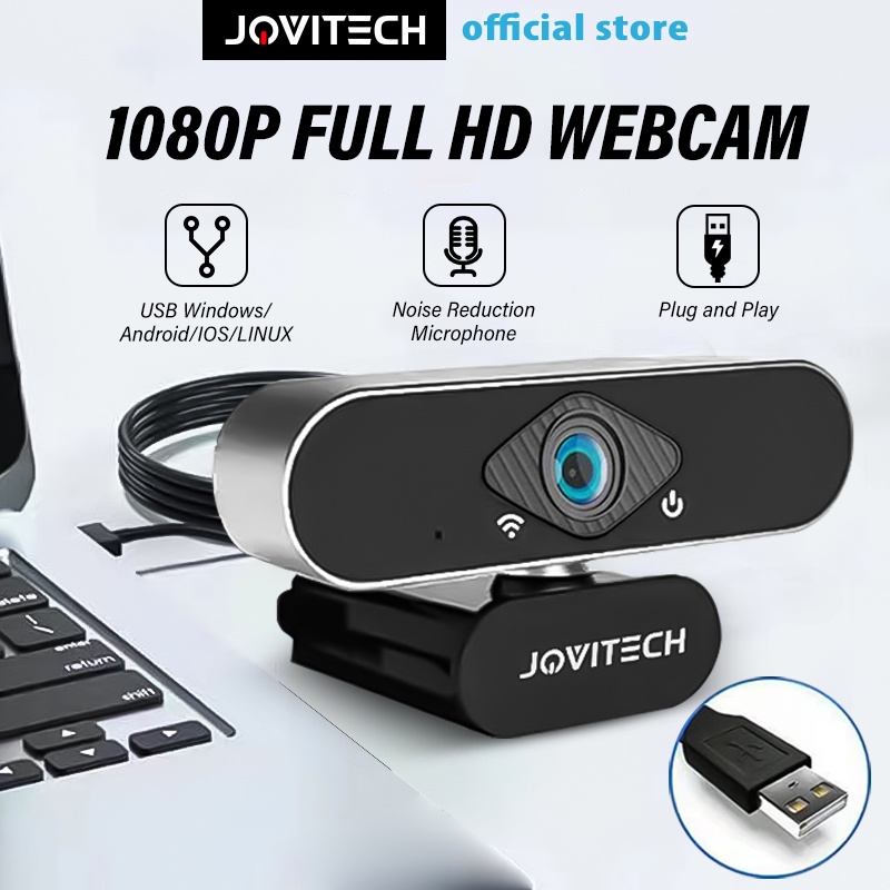 Jovitech Webcam Laptop 1080P USB Camera PC 4K Full HD Camera Webcast ...