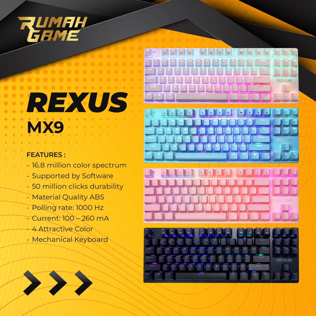 Rexus MX9 TKL Mechanical Legionare MX9 TKL RGB Gaming Keyboard | Shopee Singapore