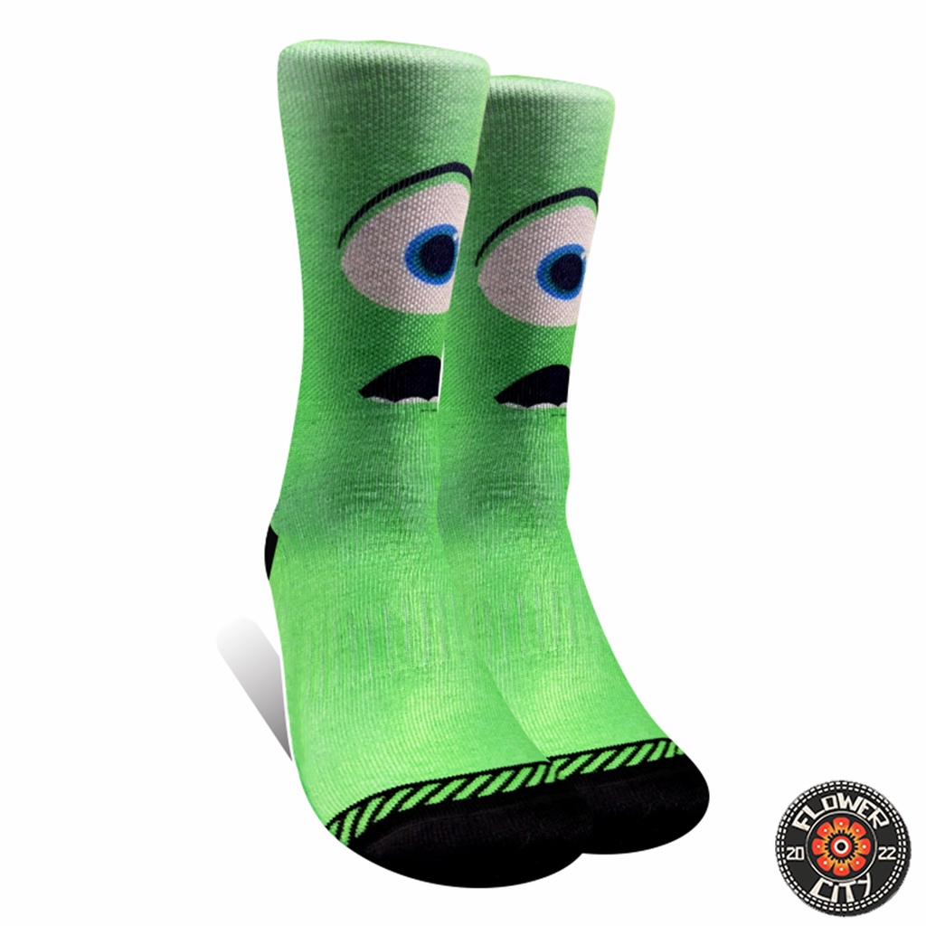 No. F136 Full Print Socks With Mike Wazowski Motif (FC) | Shopee Singapore